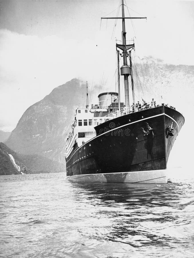 The Ship Wanganella In Milford Sound, 194-? Picture. Image: 222417071