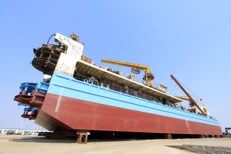 Ship Was Under Repair in the Dock Stock Image - Image of repair, heavy ...
