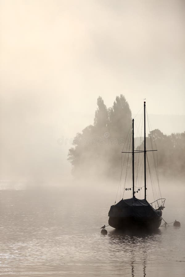 Ship in the Water on Morning Time Stock Image - Image of waves ...