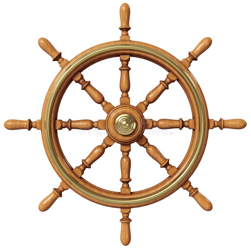 Ship wheel stock illustration. Illustration of antique - 13719346