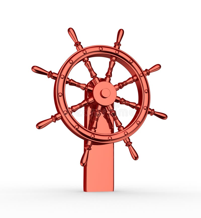 Ship wheel stock illustration. Illustration of navigate - 23836275