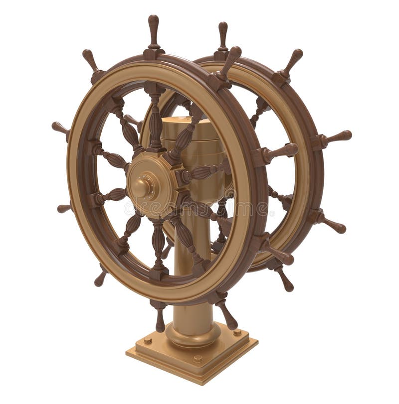 Captain S Wheel - Includes Clipping Path Stock Illustration ...