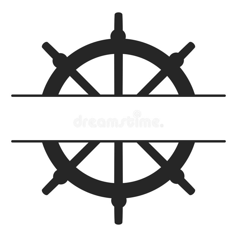 Ship Wheel Helm Monogram Vector Stock Vector - Illustration of wheel ...