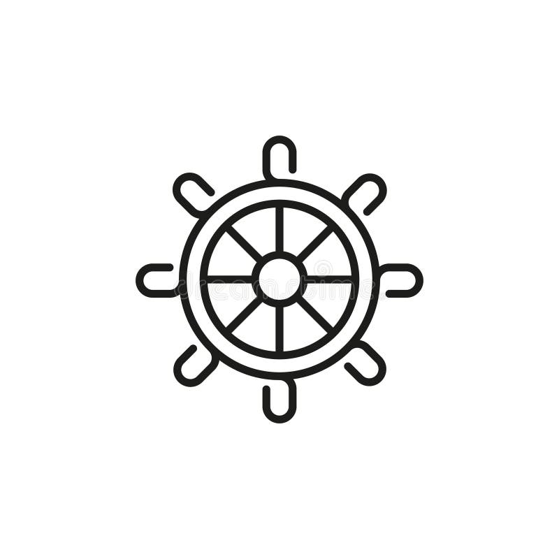 Ship Wheel icon stock vector. Illustration of explorer - 326428492