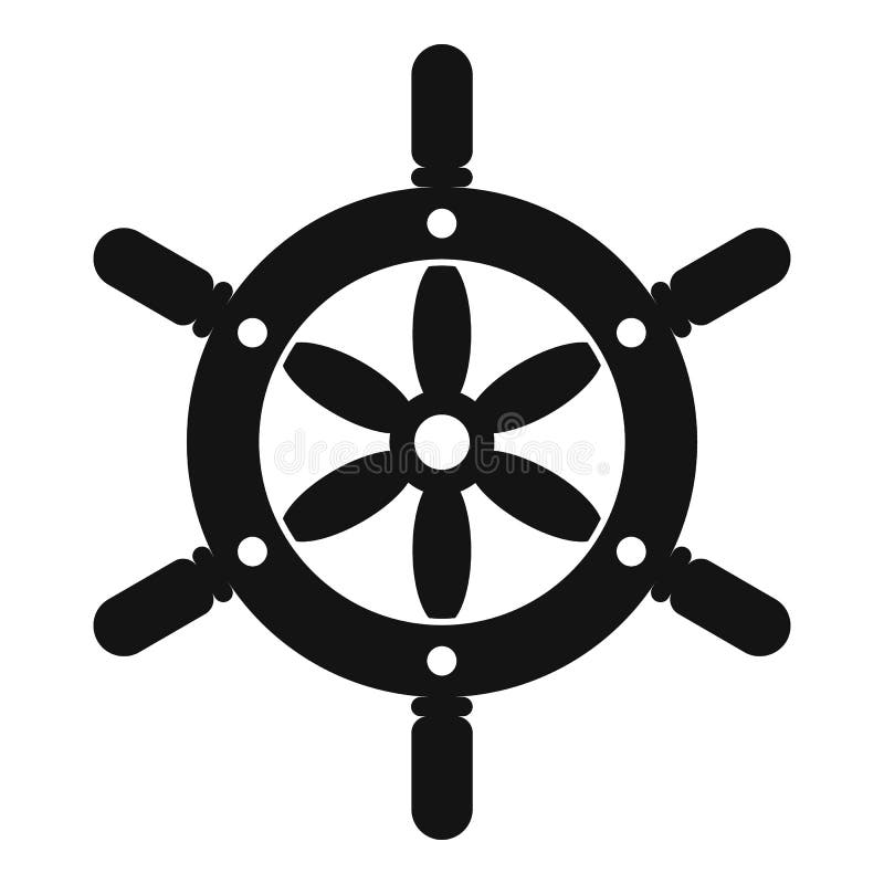 Ship Wheel Icon, Simple Style Stock Vector - Illustration of hand, navy ...