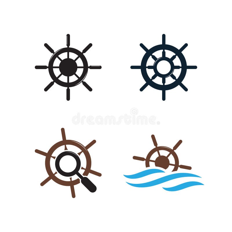 Ship Wheel Graphic Design Template Vector Illustration Stock Vector ...