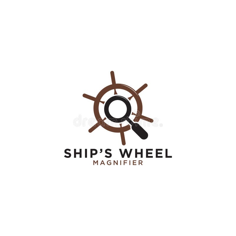 Ship Wheel Logo Design Template Stock Vector - Illustration of maritime ...