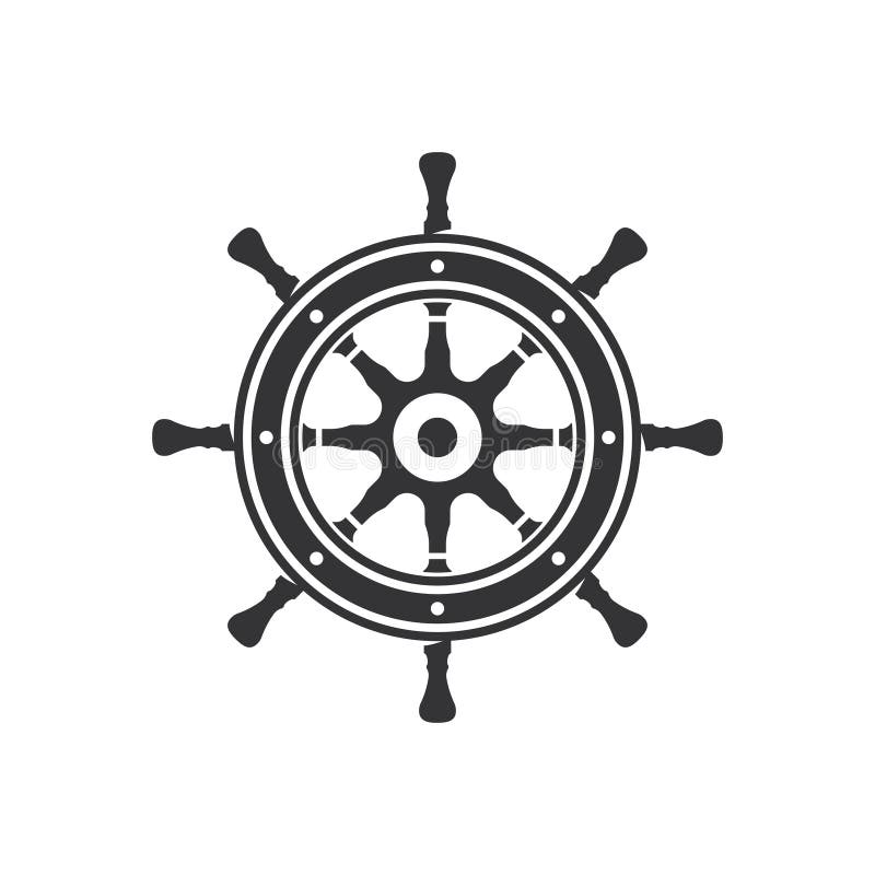 Ship Wheel Logo Vector Illustration Stock Vector - Illustration of ...