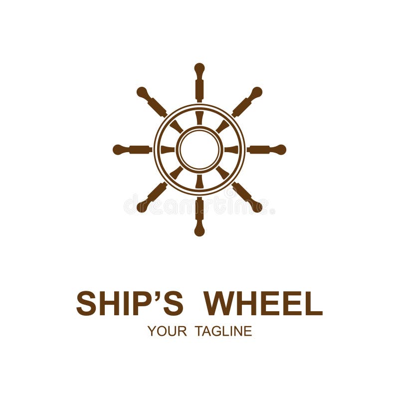 Ship Wheel Logo Vector Illustration Design Stock Vector - Illustration ...