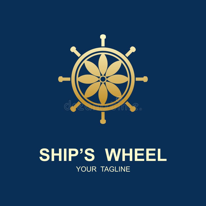 Ship Wheel Logo Vector Illustration Design Stock Vector - Illustration ...