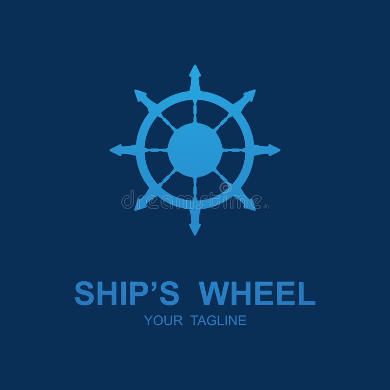 Ship Wheel Logo Vector Illustration Design Stock Vector - Illustration ...