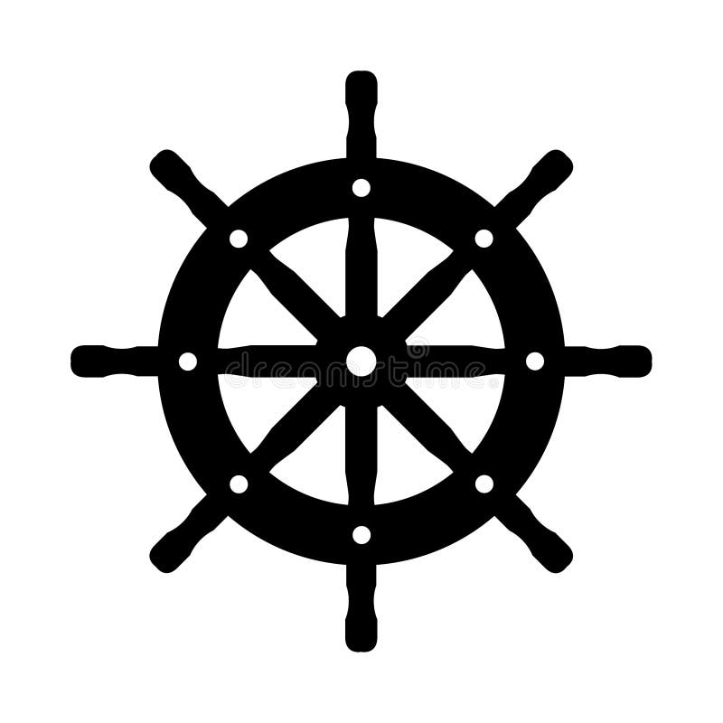 Ship Wheel vector design stock vector. Illustration of engraving ...