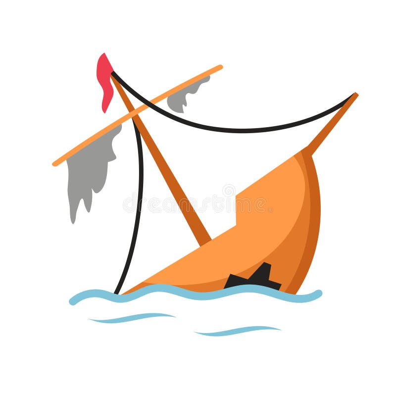 Ship Wreck Icon Clipart Logtotype Isolated Vector Illustration Stock ...