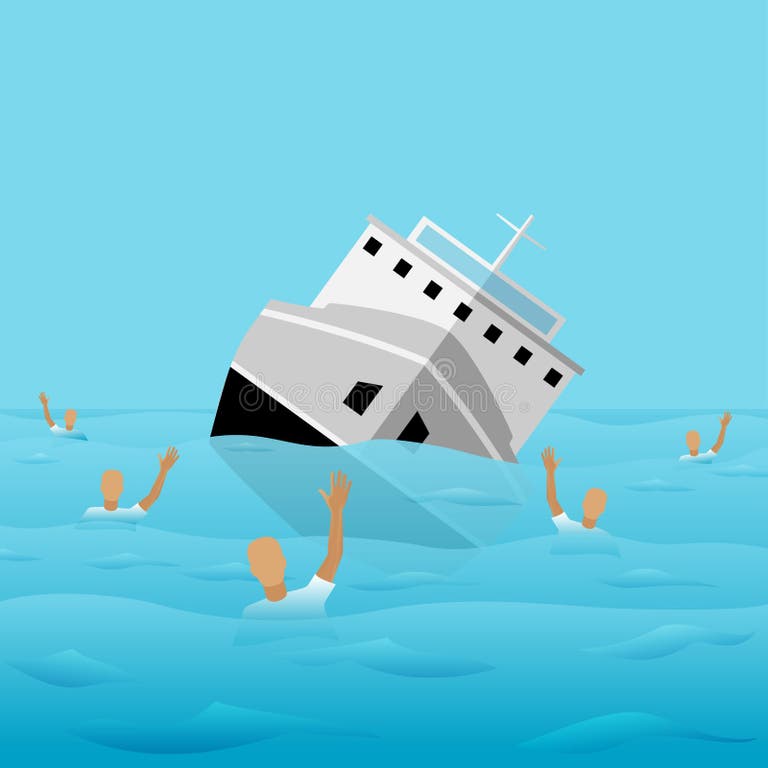 Ship-Wreck Icon 2 stock vector. Illustration of save - 55210326
