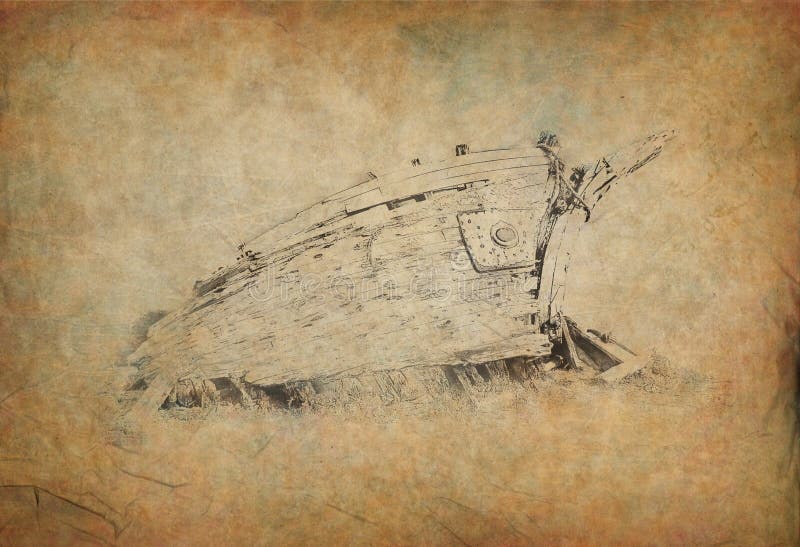 Ship wreck stock illustration. Illustration of destructed - 30640872