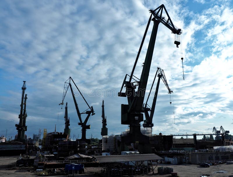 Shipbuilding cranes stock photo. Image of engineering - 13743664