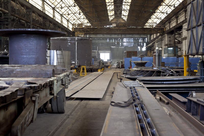 Shipbuilding hall. stock image. Image of component, industry - 22544251