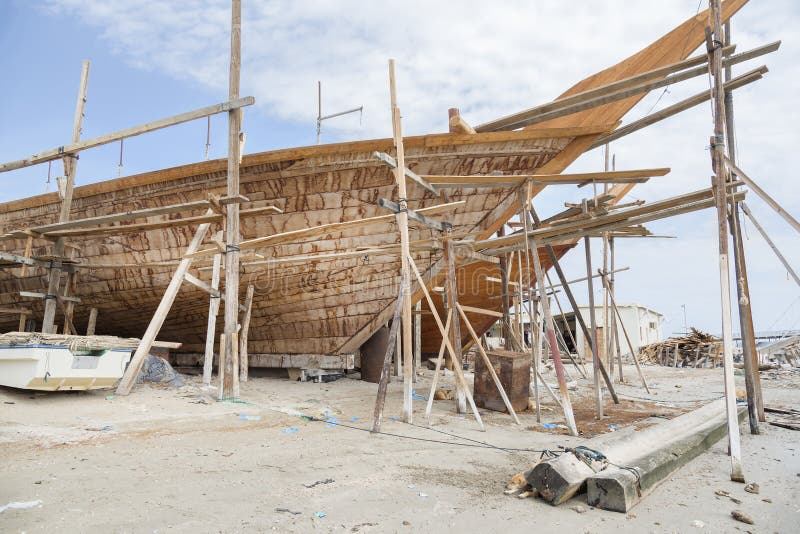 Shipbuilding Oman stock photo. Image of trade, traditional - 41743328
