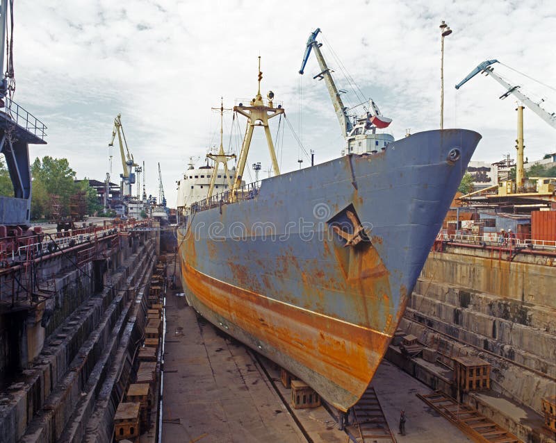Shipbuilding, ship repair stock photo. Image of deck, water - 2363802