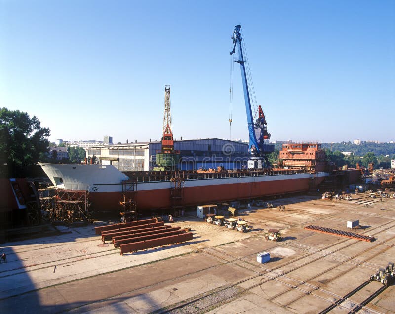 Shipbuilding, ship repair stock photo. Image of deck, water - 2363802