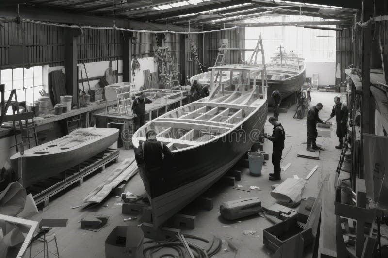 Shipbuilding workshop stock image. Image of environment - 33008187