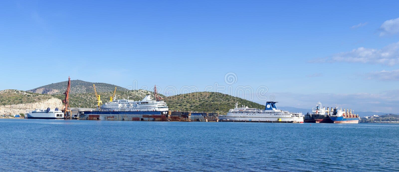Shipbuilding Dock in Kure, Japan Stock Photo - Image of construction ...