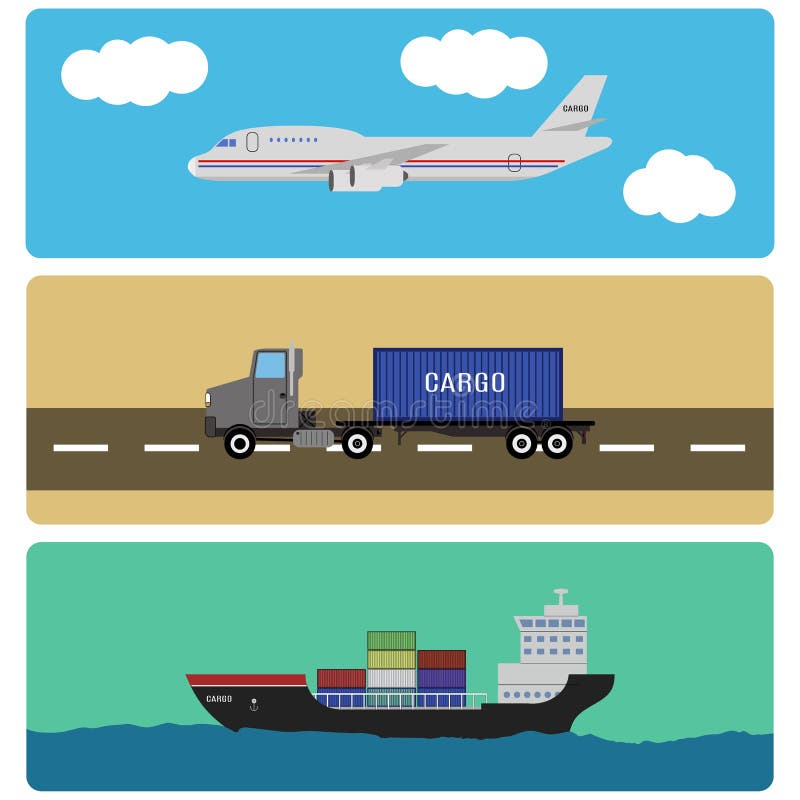 Shipment and Cargo Infographics Elements Stock Vector - Illustration of ...