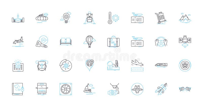 Shipment Handling Linear Icons Set. Logistics, Tracking, Documentation ...