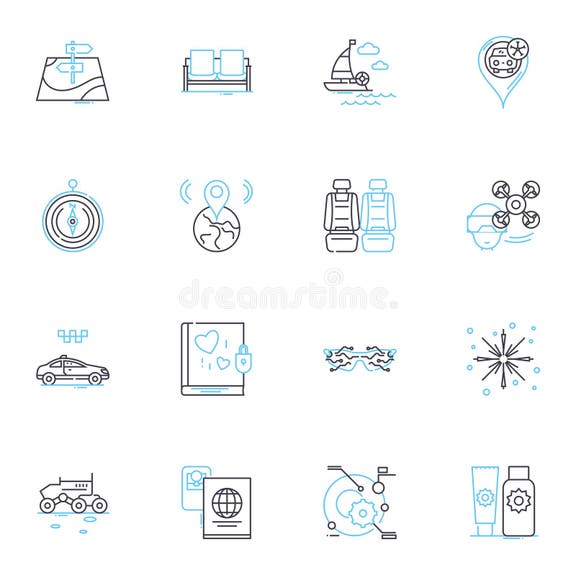 Shipment Handling Linear Icons Set. Logistics, Tracking, Documentation ...