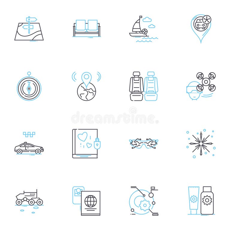 Shipment Handling Linear Icons Set. Logistics, Tracking, Documentation ...