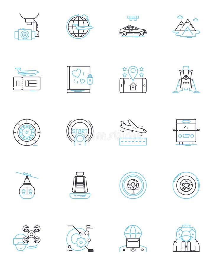 Shipment Handling Linear Icons Set. Logistics, Tracking, Documentation ...