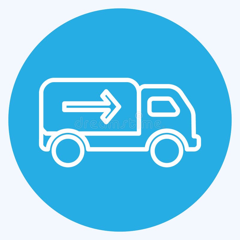 Shipment Icon in Trendy Blue Eyes Style Isolated on Soft Blue ...