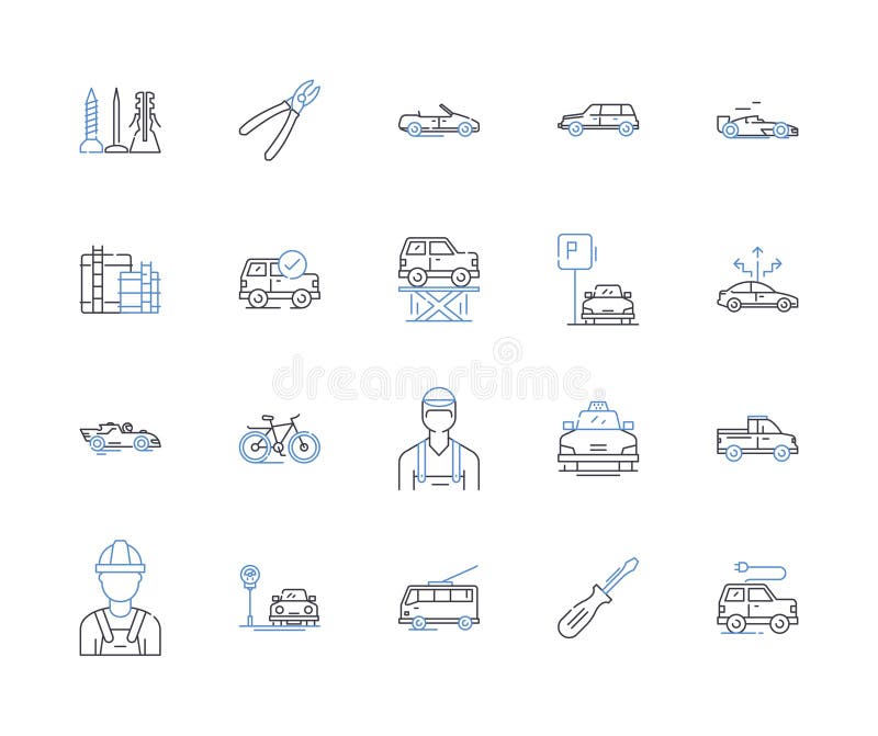 Shipment Line Icons Collection. Logistics, Delivery, Freight, Cargo ...