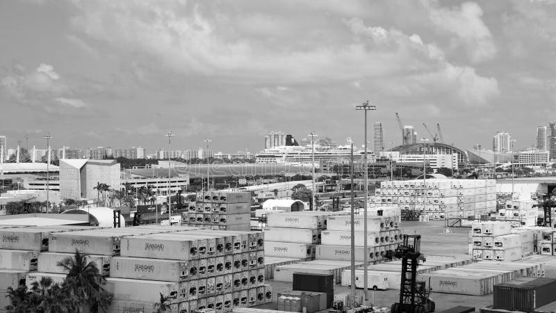 Shipment Seaco Containers at Cargo Port in Warehouse Storage Stock ...