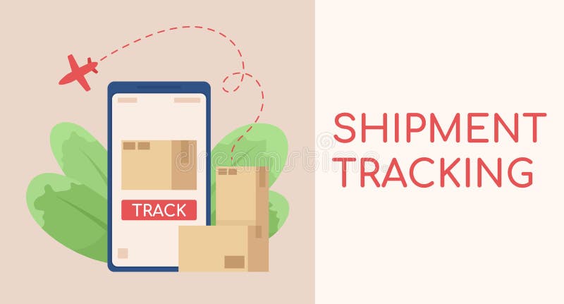 Shipment Tracking Flat Vector Banner Template Stock Vector ...