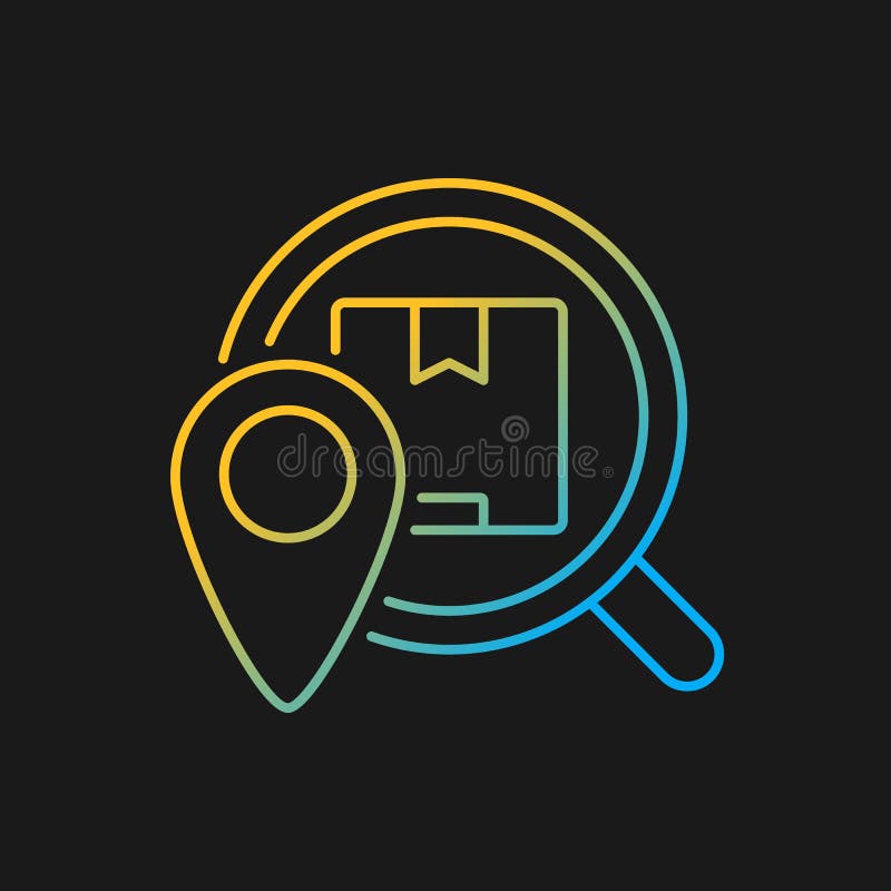 Shipment Tracking Package Gradient Vector Icon for Dark Theme Stock ...