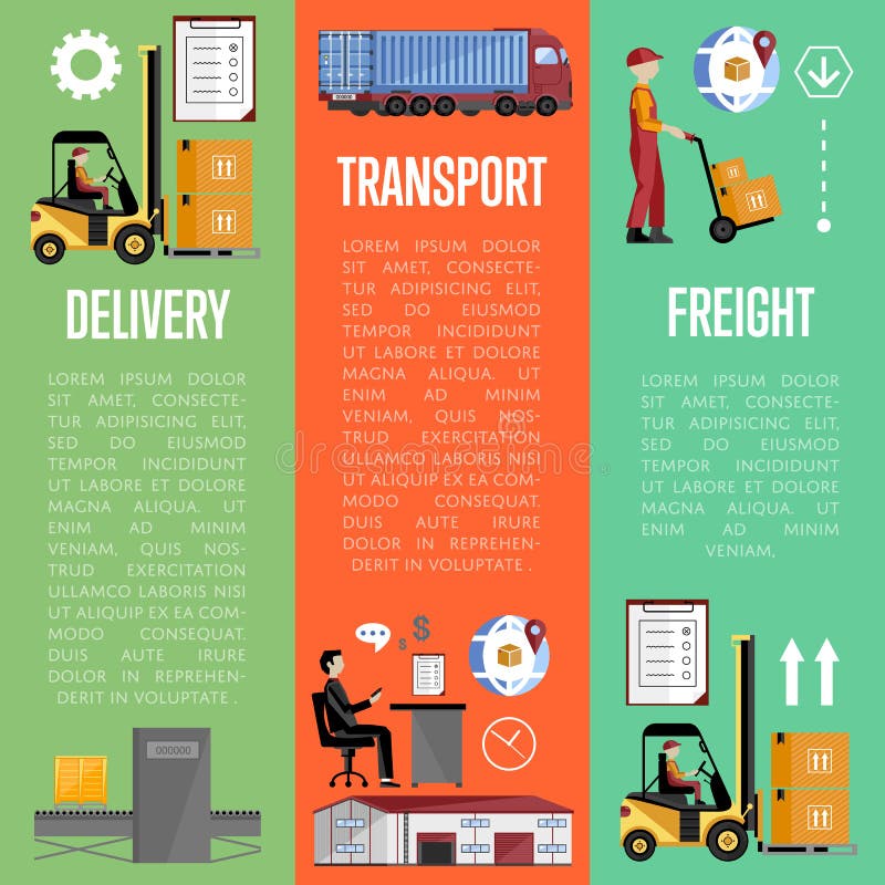 Shipment on Warehouse Infographics Stock Vector - Illustration of ...