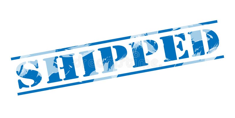 Shipped rubber stamp stock illustration. Illustration of delivered ...