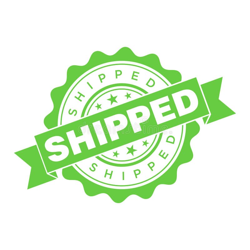 Shipped Letter Rubber Stamp Vector Design Template Stock Vector ...