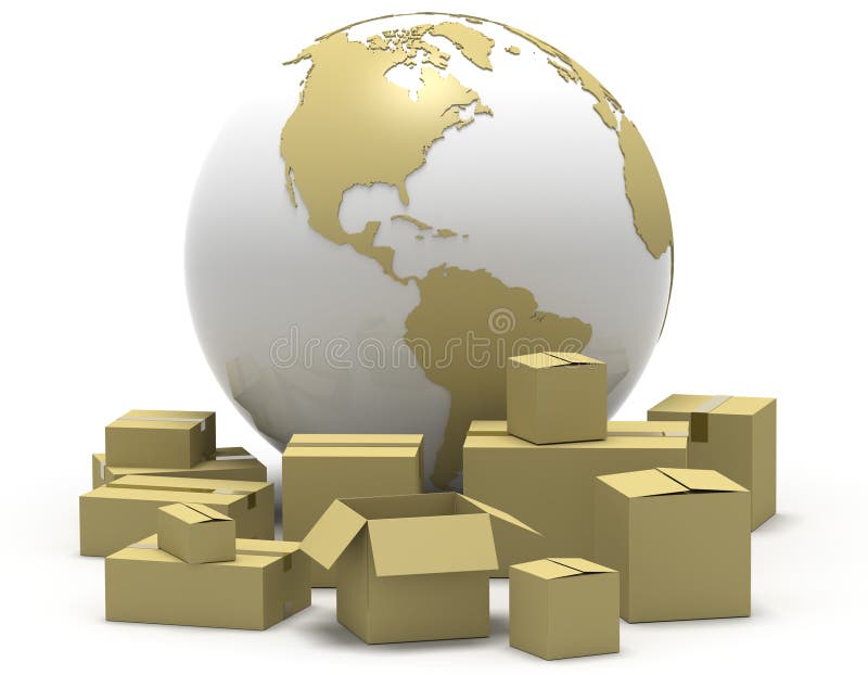 Shipping Around the World stock illustration. Illustration of isolated ...