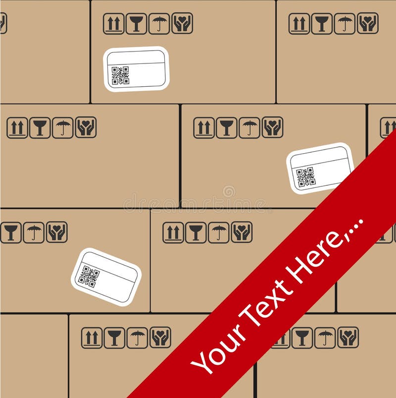 Shipping Banner with the Parcels Stock Vector - Illustration of labels ...