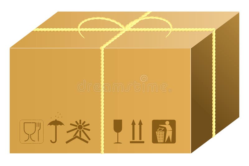 Shipping box stock vector. Illustration of paper, corrugated - 13654882