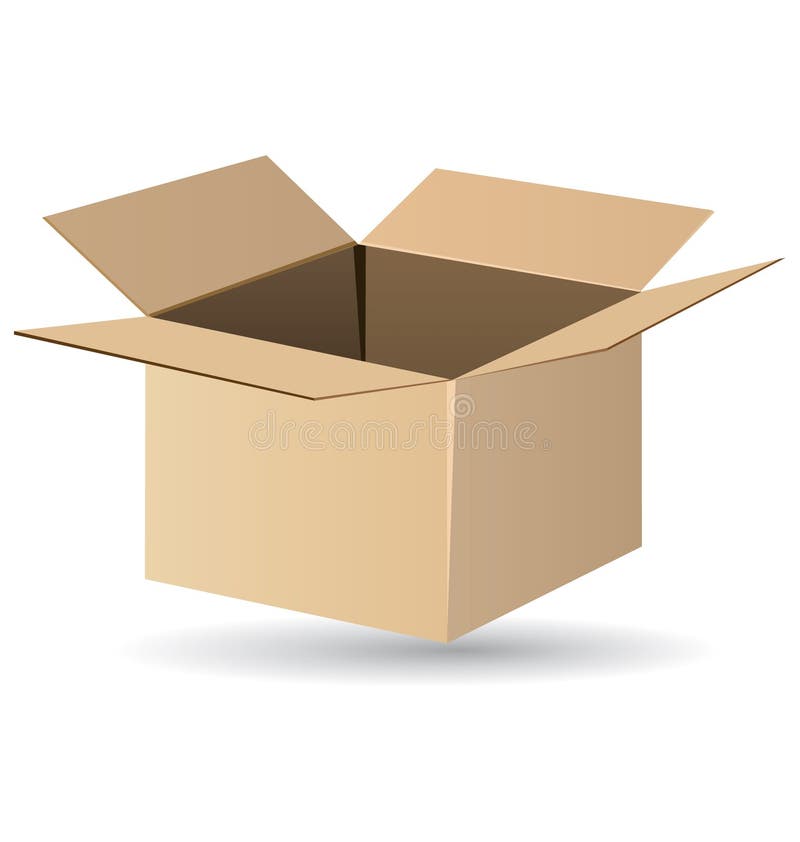Open cardboard box stock vector. Illustration of background - 33035319