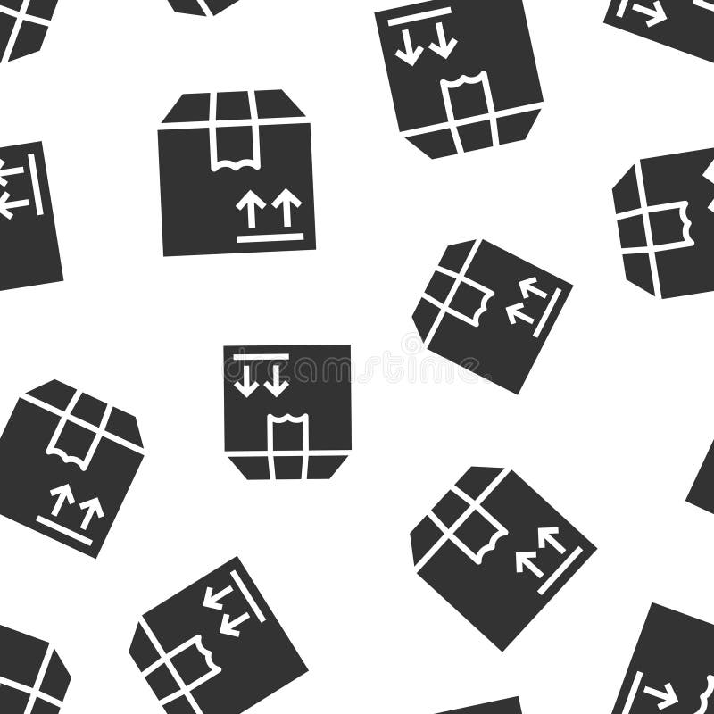 Shipping Box Icon in Flat Style. Container Vector Illustration on White ...