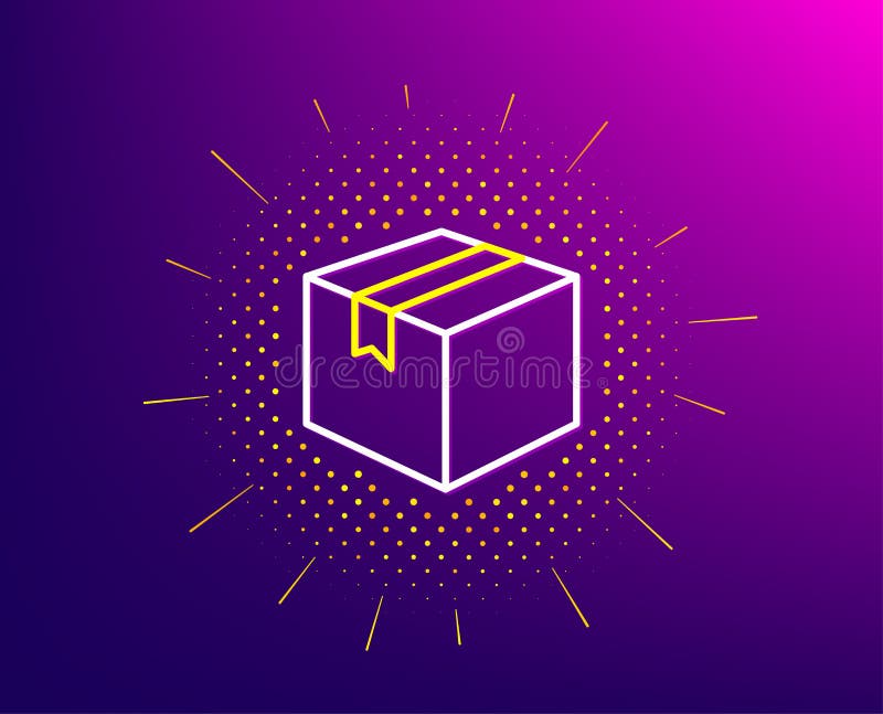 Shipping Box Line Icon. Logistics Delivery Sign. Vector Stock Vector ...