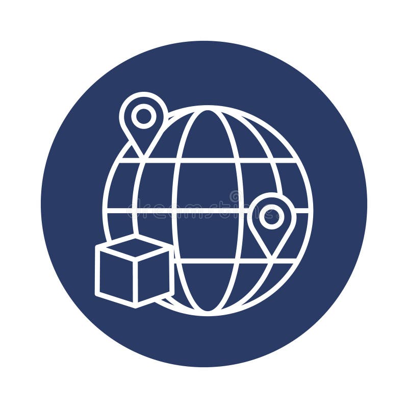 Shipping, Box, Location Pin, World, Location, Parcel Delivery Icon ...