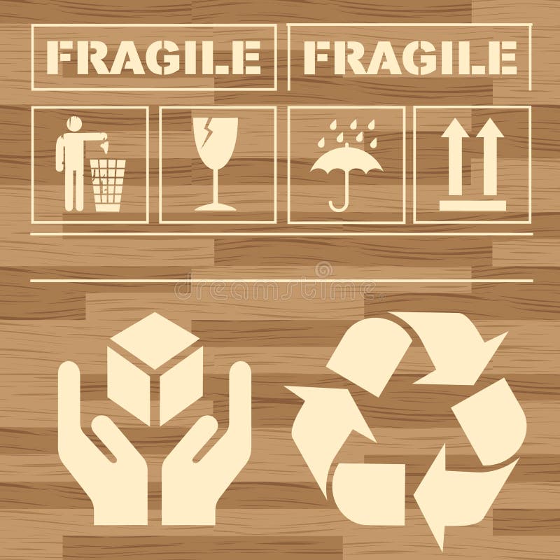 Fragile or Breakable Material Packaging Symbol Stock Vector ...
