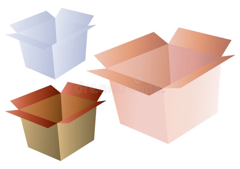 Vector shipping box set stock vector. Illustration of crate - 10831867