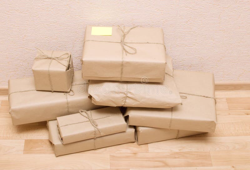 Shipping boxes stock photo. Image of present, house, post - 17246248