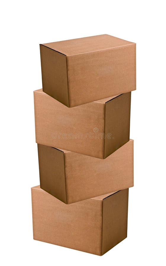 Shipping boxes stock photo. Image of high, beige, container - 61556448